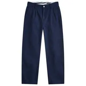 CORRIDOR Twill Pleated Trousers - Navy