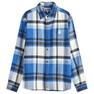 A BATHING APE Checked Overshirt - Blue