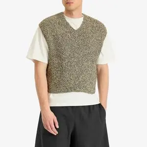 Auralee Cotton Cashmere Cord Knit Vest