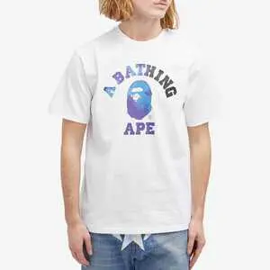 A BATHING APE Tie Dye College T-shirt