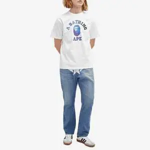 A BATHING APE Tie Dye College T-shirt