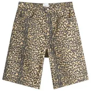 Rhude Leopard Shorts - Black/tan