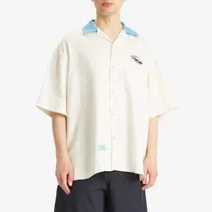 WOOYOUNGMI Contrast Collar Vacation Shirt