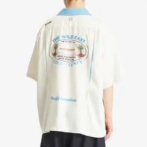 WOOYOUNGMI Contrast Collar Vacation Shirt