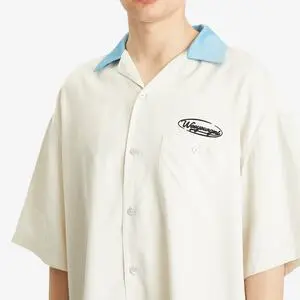 WOOYOUNGMI Contrast Collar Vacation Shirt