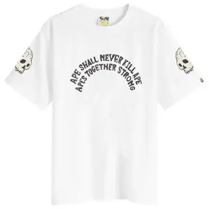 A BATHING APE Souvenir Skull Team T-shirt - White