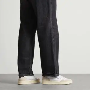AUTRY 01 Low Leather And Suede Sneakers - White/navy