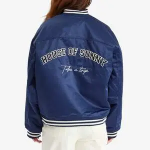 HOUSE OF SUNNY Satin Cult Bomber Jacket