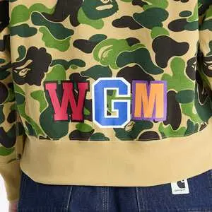 A BATHING APE Camo Shark Crew Sweatshirt