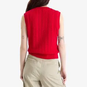 DUNST Textured Crochet Knit Vest
