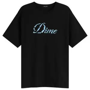 DIME Cursive Paper Cut T-shirt - Black