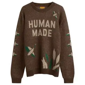 HUMAN MADE Graphic Knit Sweater - Brown