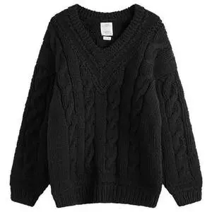 Visvim V-collegium Hand-knit Sweater - Black
