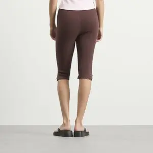 HOUSE OF SUNNY Classic Capri Pants - Coffee