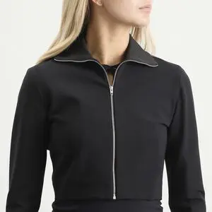 JIL SANDER Zip Up Jacket With Ribbed Collar