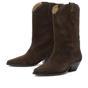 Isabel Marant Étoile Duerto Suede Cowboy Boot - Chocolate