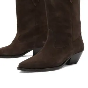 Isabel Marant Étoile Duerto Suede Cowboy Boot - Chocolate