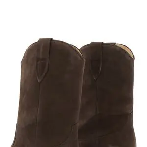 Isabel Marant Étoile Duerto Suede Cowboy Boot - Chocolate