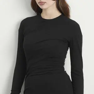 JIL SANDER Double Layer Twisted Long Sleeve Top