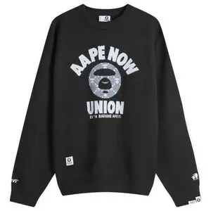 AAPE BY *A BATHING APE Aape Union Monogram Knit Sweater - Black