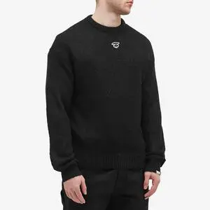 AAPE BY *A BATHING APE Mohair Knit Sweater With Embroidered Logo