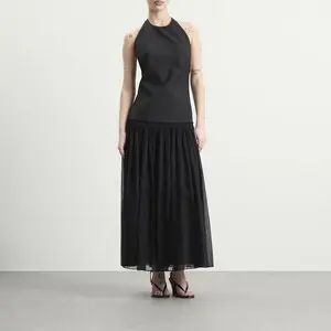 RÓHE Rohe Pleated Muslin Halter Dress