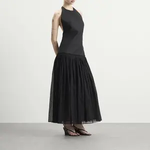 RÓHE Rohe Pleated Muslin Halter Dress