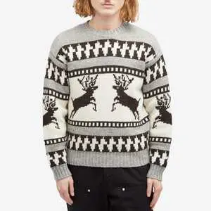 BEAMS Winter Pattern Crew Jumper