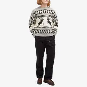 BEAMS Winter Pattern Crew Jumper