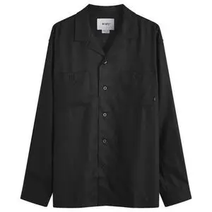 WTAPS 08 Open Collar Chain Stitch Shirt - Black