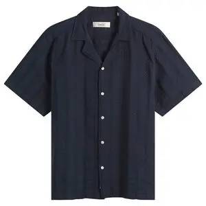FORET Peer Jacquard Stripe Vacation Shirt - Navy