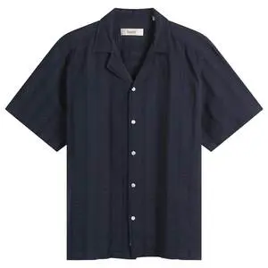 FORET Peer Jacquard Stripe Vacation Shirt In | Size: | 100% Cotton | End Clothing - Navy