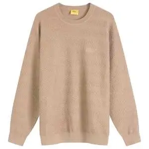 DIME Wave Cable Knit Jumper - Tan