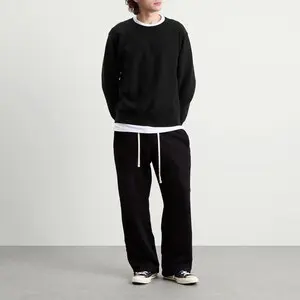 LES TIEN Heavyweight Banded Mock Neck Polo