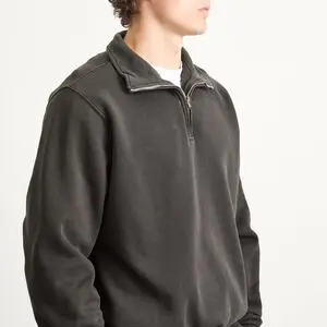 LES TIEN Heavyweight Banded Yacht Half Zip