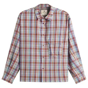 SNOW PEAK Fade Check Breezy Shirt - Red