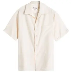 MAISON MARGIELA Stripe Short Sleeve Shirt - Beige