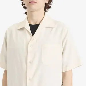 MAISON MARGIELA Stripe Short Sleeve Shirt - Beige
