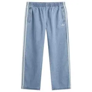 Adidas Denim Firebird Track Pants - Light Blue