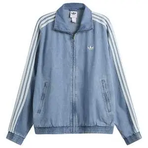 Adidas Denim Firebird Track Jacket - Light Blue