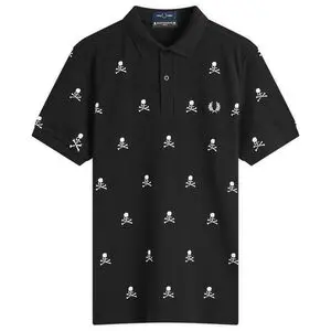 Fred Perry X Mastermind Skull Polo Shirt - Black