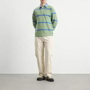 Gramicci Langdon Rugby Shirt - Olive/blue
