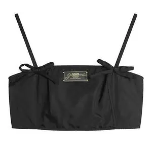 GANNI Duchesse Nylon Strap Top - Black