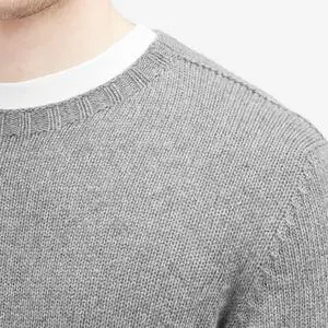 Palm Angels Curved Logo Melange Crew Knit