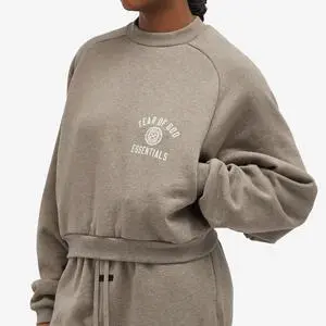 Fear Of God Fleece Cropped Crew Sweatshirt