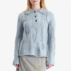Acne Studios Kummer Cord Mouline Polo Neck Jumper