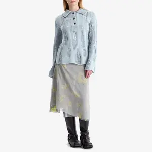 Acne Studios Kummer Cord Mouline Polo Neck Jumper
