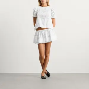 MY MUM MADE IT Pleated Mini Skirt - White