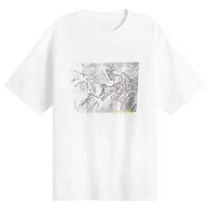 Arc'teryx Kragg Cotton Lithographica T-shirt - White Light