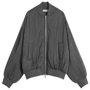 COLE BUXTON Cupro Bomber Jacket - Black